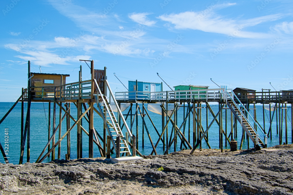 Carrelets Sur La Côte Atlantique Française Saint Palais Mer