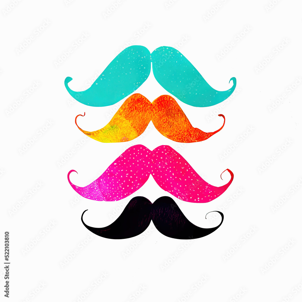 Colorful Mustaches