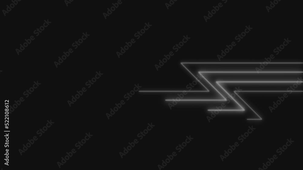 Halftone animated icon of lines, ribbons. Neon running light track ...