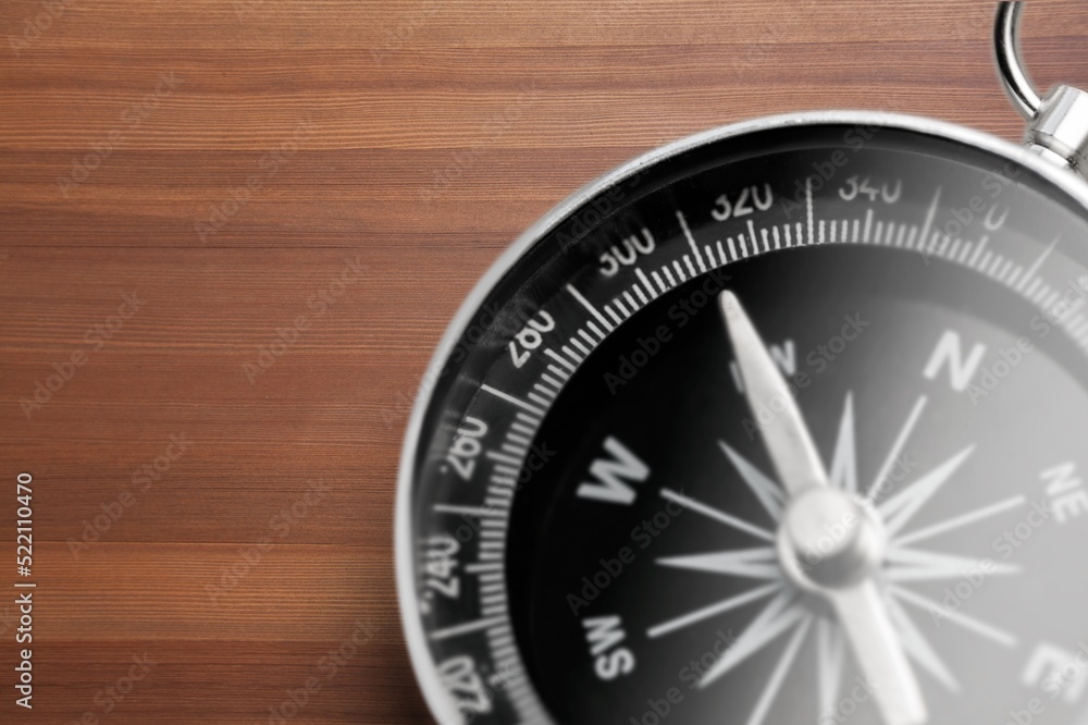 Compass. Traditional navigation device indicating the cardinal points ...