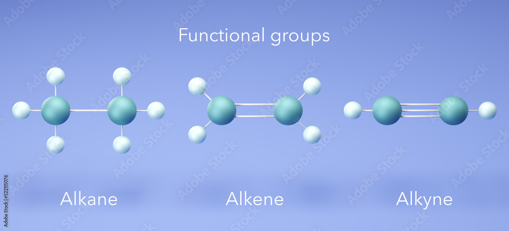 alkane, alkene, alkyne - Functional groups, organic chemical, molecular ...