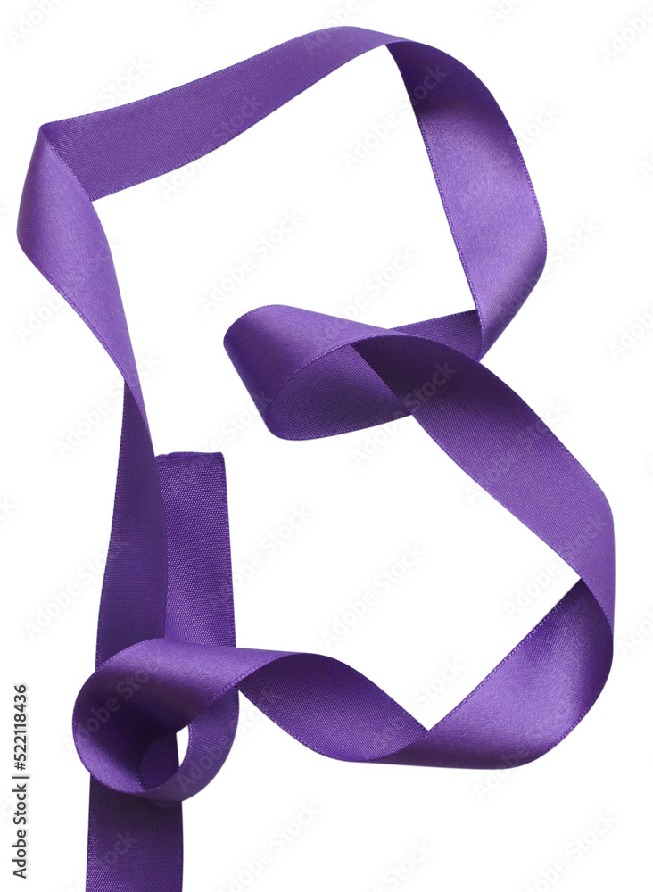 Purple ribbon over transparent background, design element Stock Photo ...
