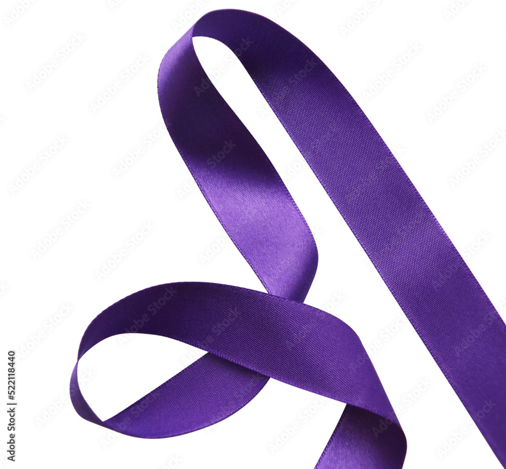 Purple ribbon over transparent background, design element Stock Photo ...