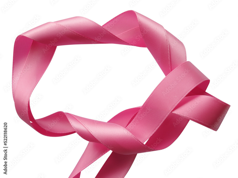 Pink ribbon over transparent background, design element Stock Photo ...