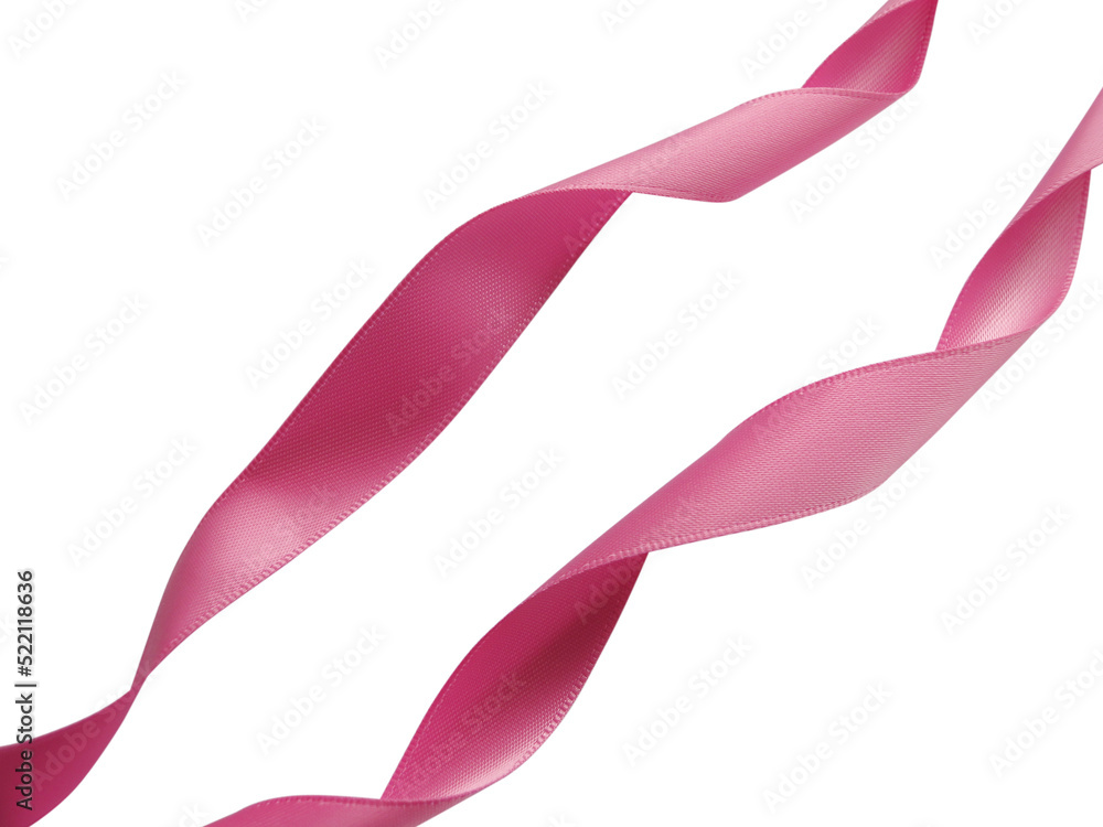 Pink ribbon over transparent background, design element Stock Photo ...