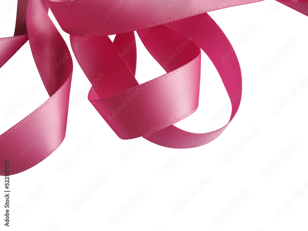 Pink ribbon over transparent background, design element Stock Photo ...
