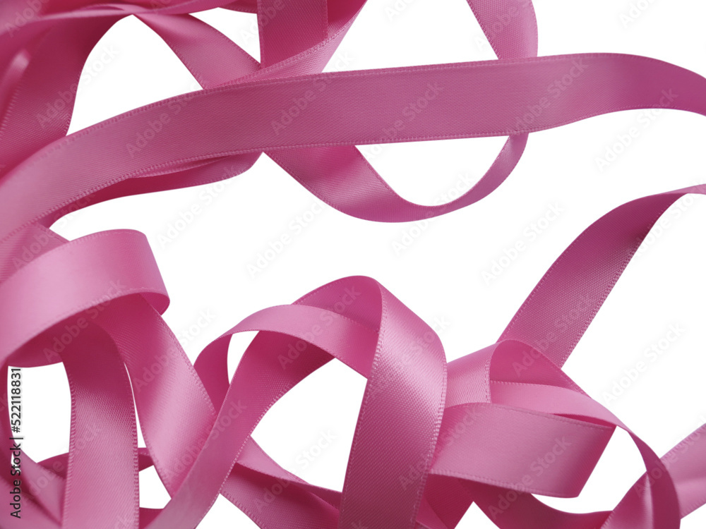 Pink ribbon over transparent background, design element Stock Photo ...
