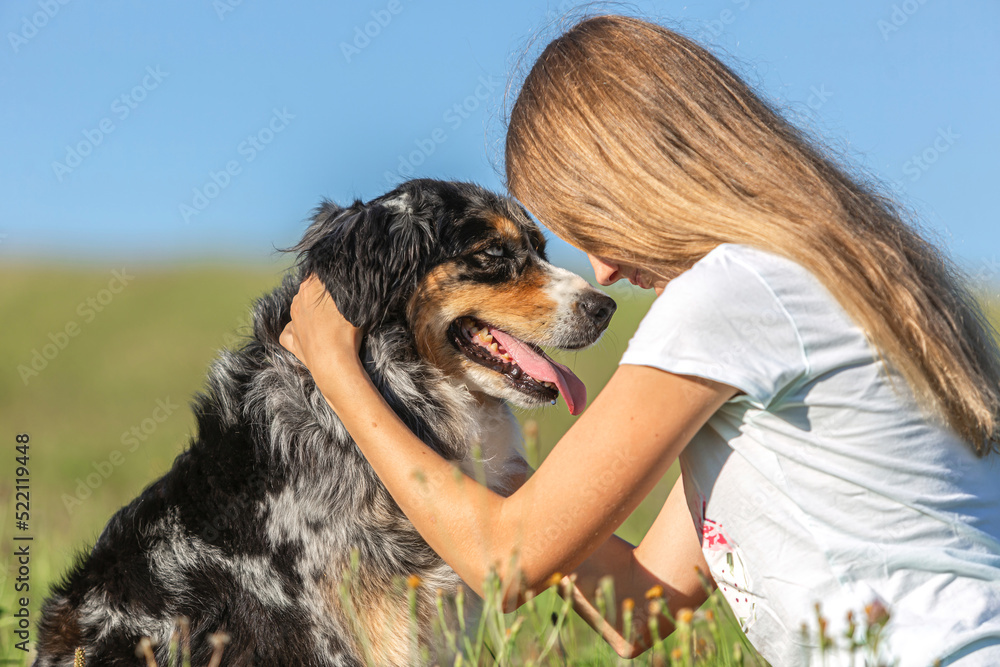 Cute friendship scene between a teenage girl and her australian ...