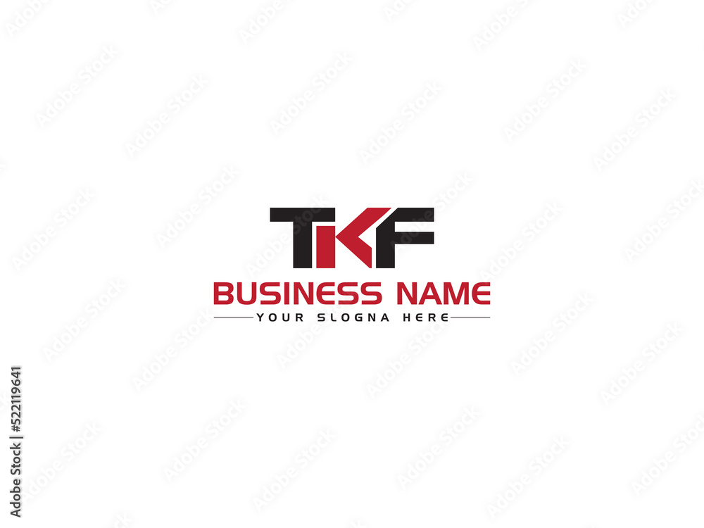 Monogram TKF Logo Icon Vector, Colorful TK Logo Letter Vector Image Design With Red Black Icon ...