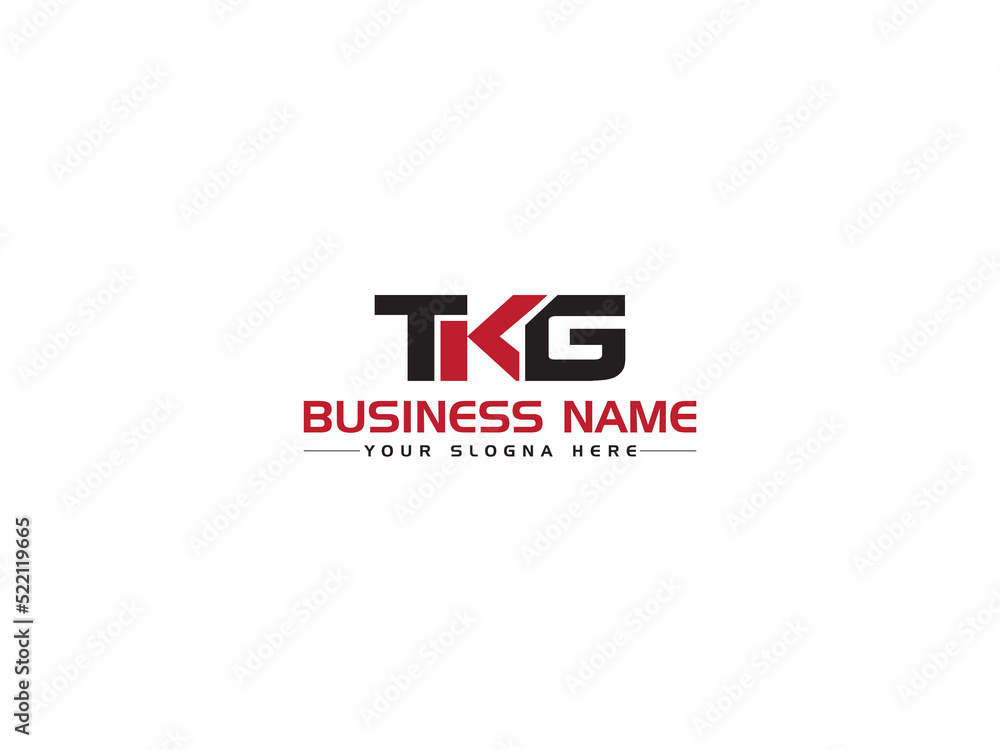 Monogram TKG Logo Icon Vector, Colorful TK Logo Letter Vector Image Design With Red Black Icon ...