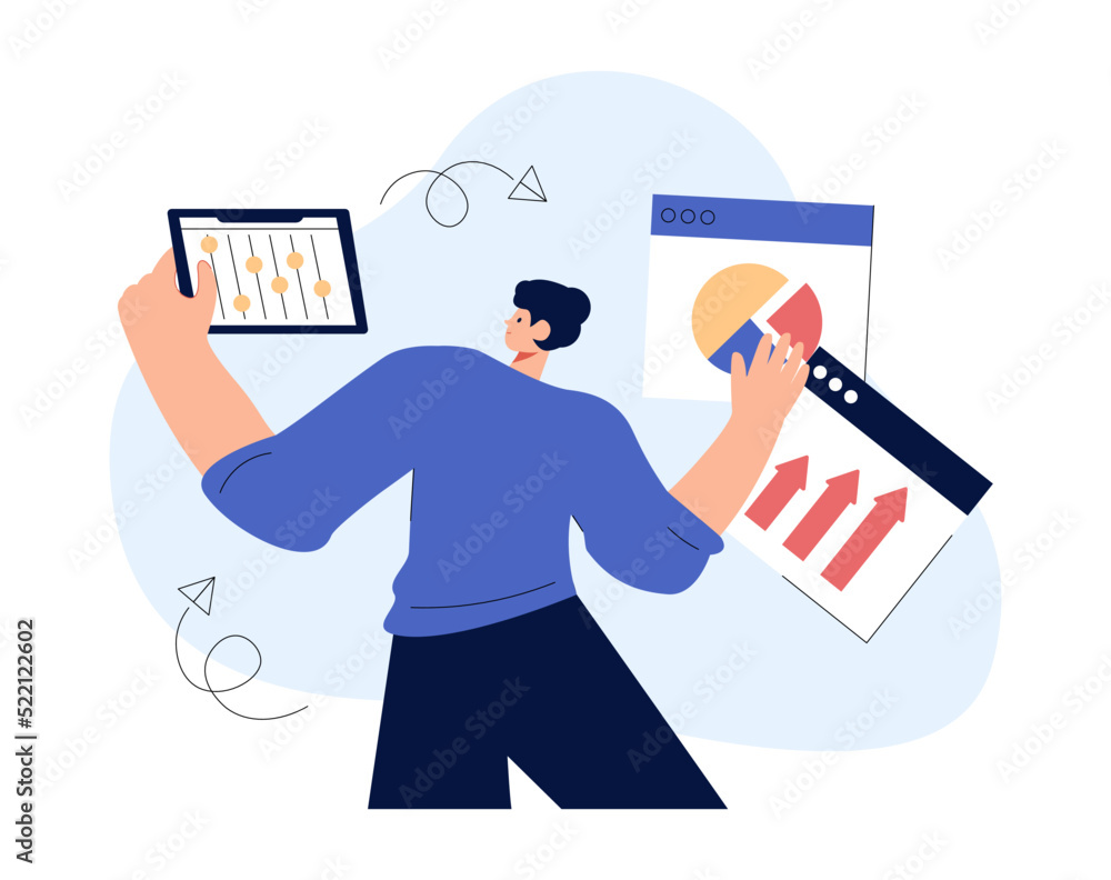 Small business finance management isolated cartoon vector illustrations ...