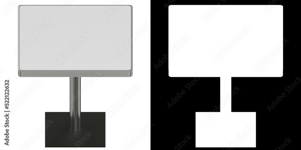 3D rendering illustration of a square diner booth table Stock ...