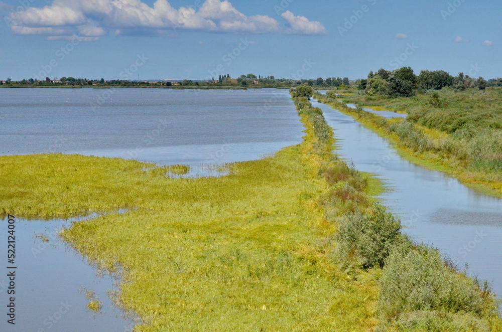 Po River and Delta in Italy. This picture was taken in September of ...