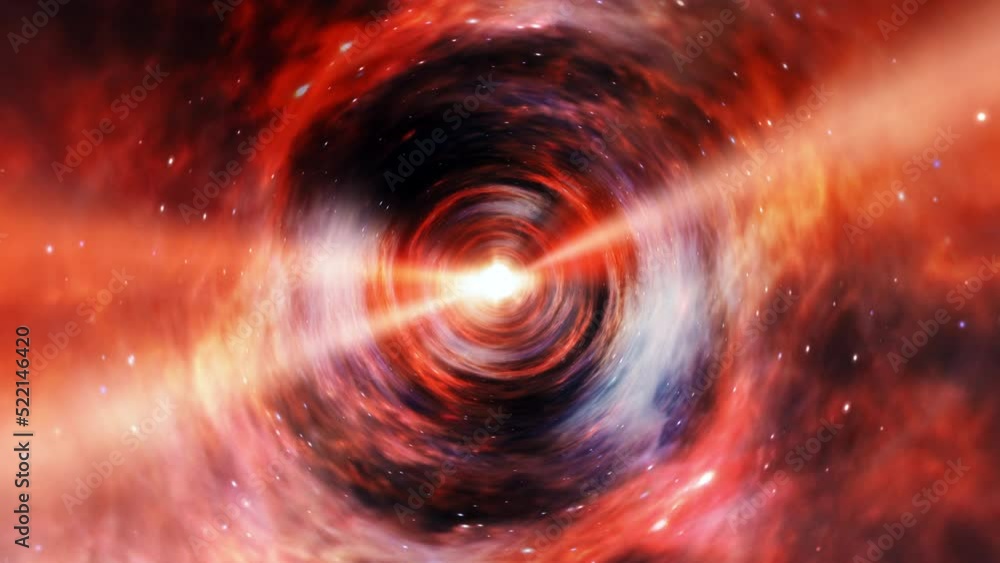 Abstract loop Interstellar flight, time travel jump in red hyper space ... Abstract loop Interstellar flight, time travel jump in red hyper space ...
