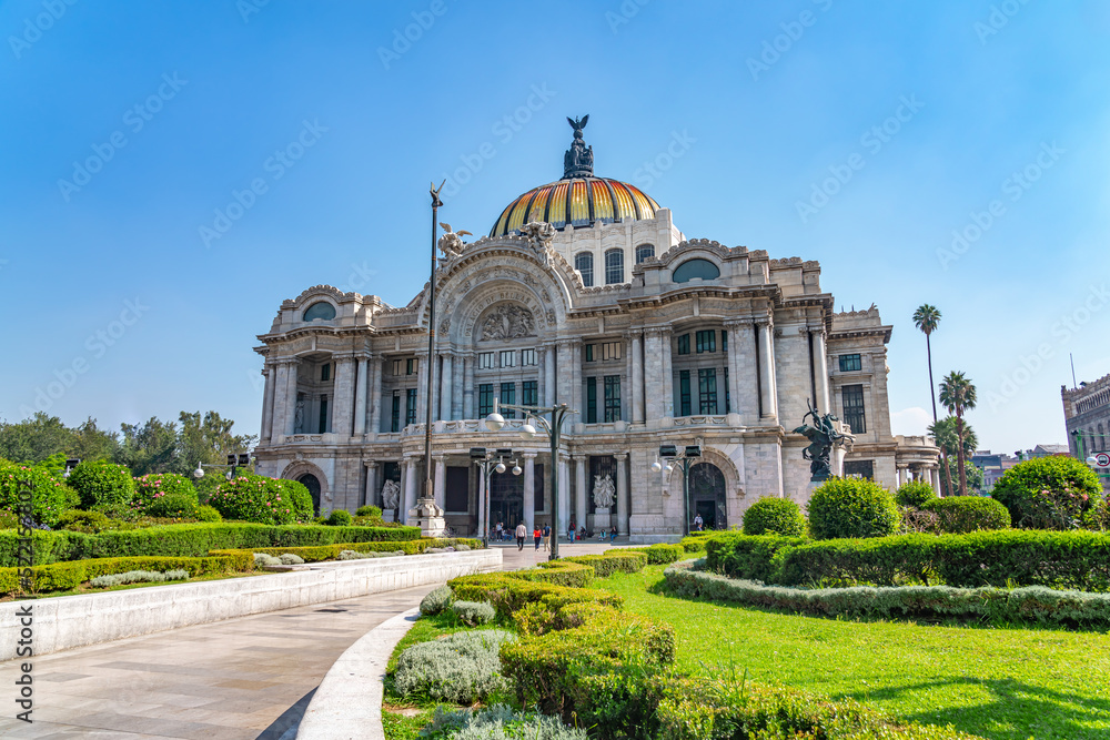 The Palace of Fine Arts also know as "Palacio de Bellas Artes" is a ...