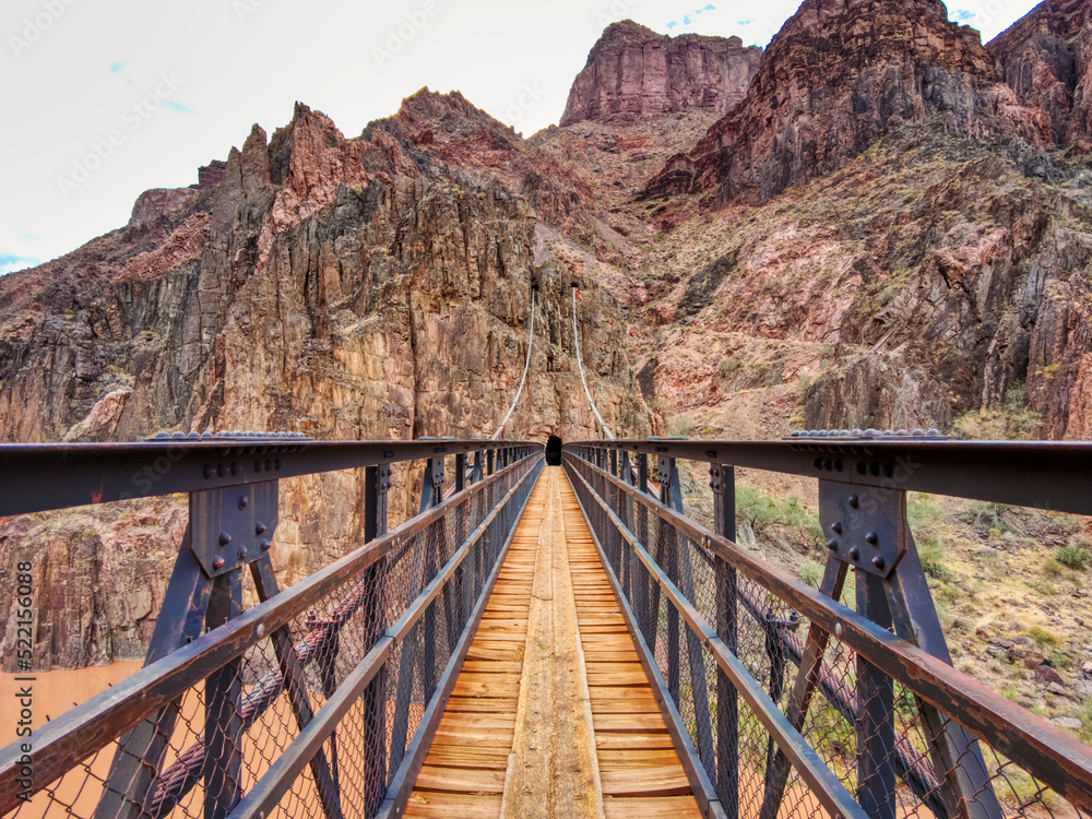 Awesome Bridge Spanning the Colorado River Near the End of the South ...
