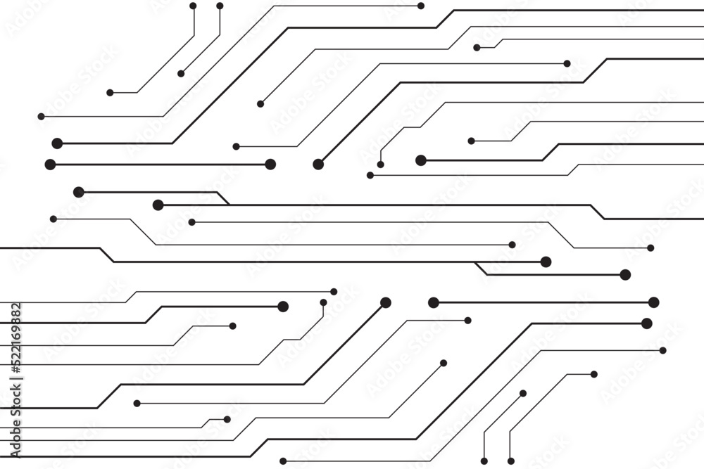 Abstract futuristic circuit board Illustration, Circuit board with ...