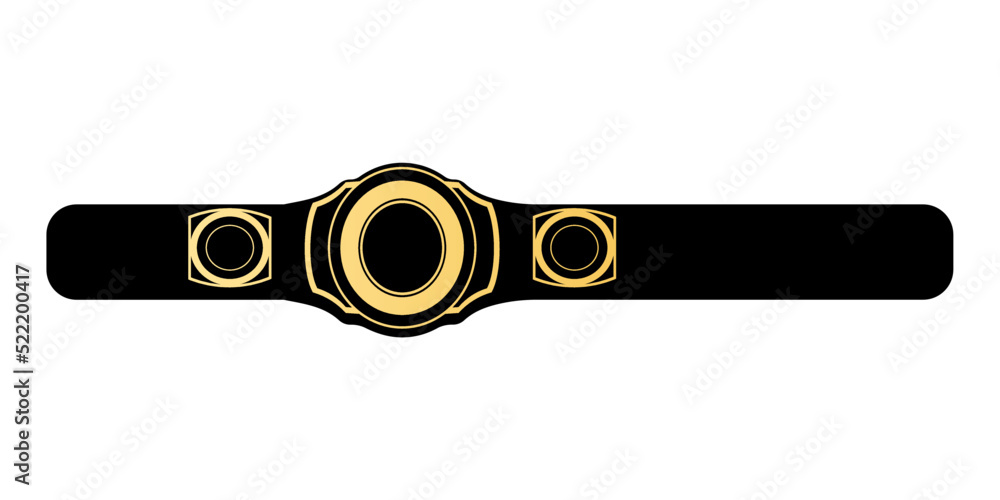 Championship title belt vector illustration. Stock Vector | Adobe Stock