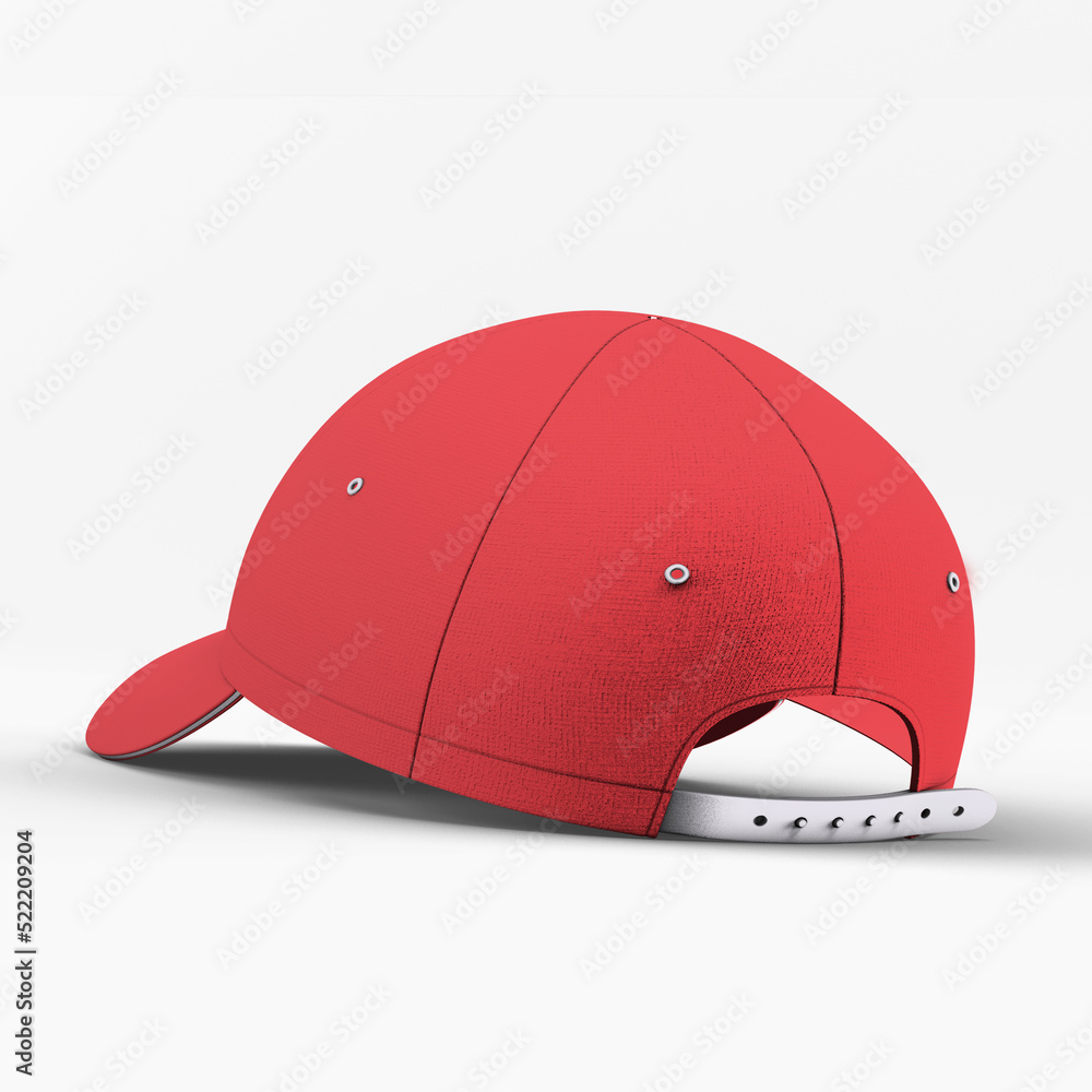This Back View Fantastic Basketball Cap Mockup In Poppy Red Color, can ...