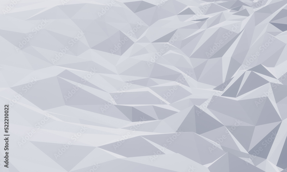 3D low polygon ice mountain. Glacial landform. Ice terrain. Stock ...