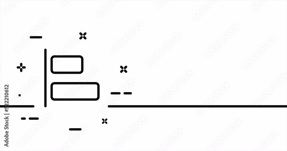 Button menu. Arrows, tiles, sliders, buttons for left alignment, charts ...