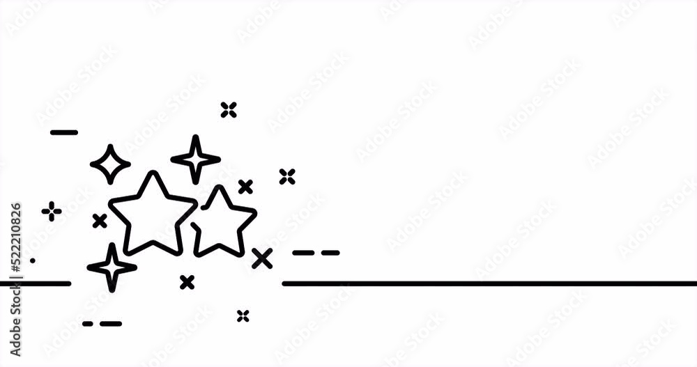 Many stars. Review, feedback, rating, flicker star, starry sky ...