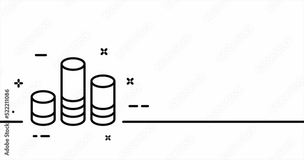 Infographic. Columns, graph, pie charts, arrows, growth, income ...
