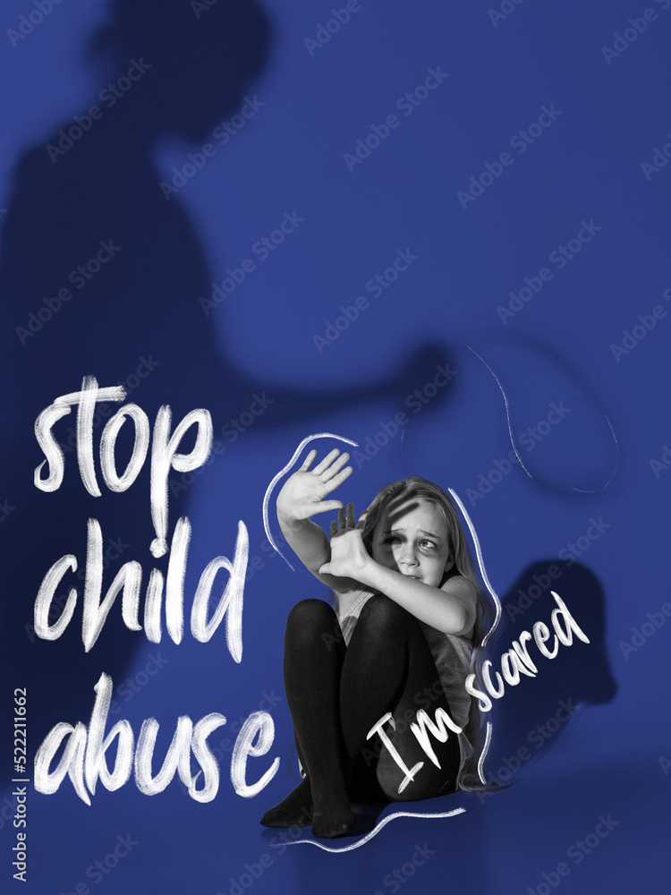 Conceptual contemporary art collage. Concept of human rights, child ...