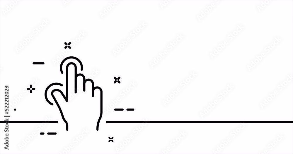 Touchpad. Index finger, brush, tapping, sliding, Scrolling, click ...