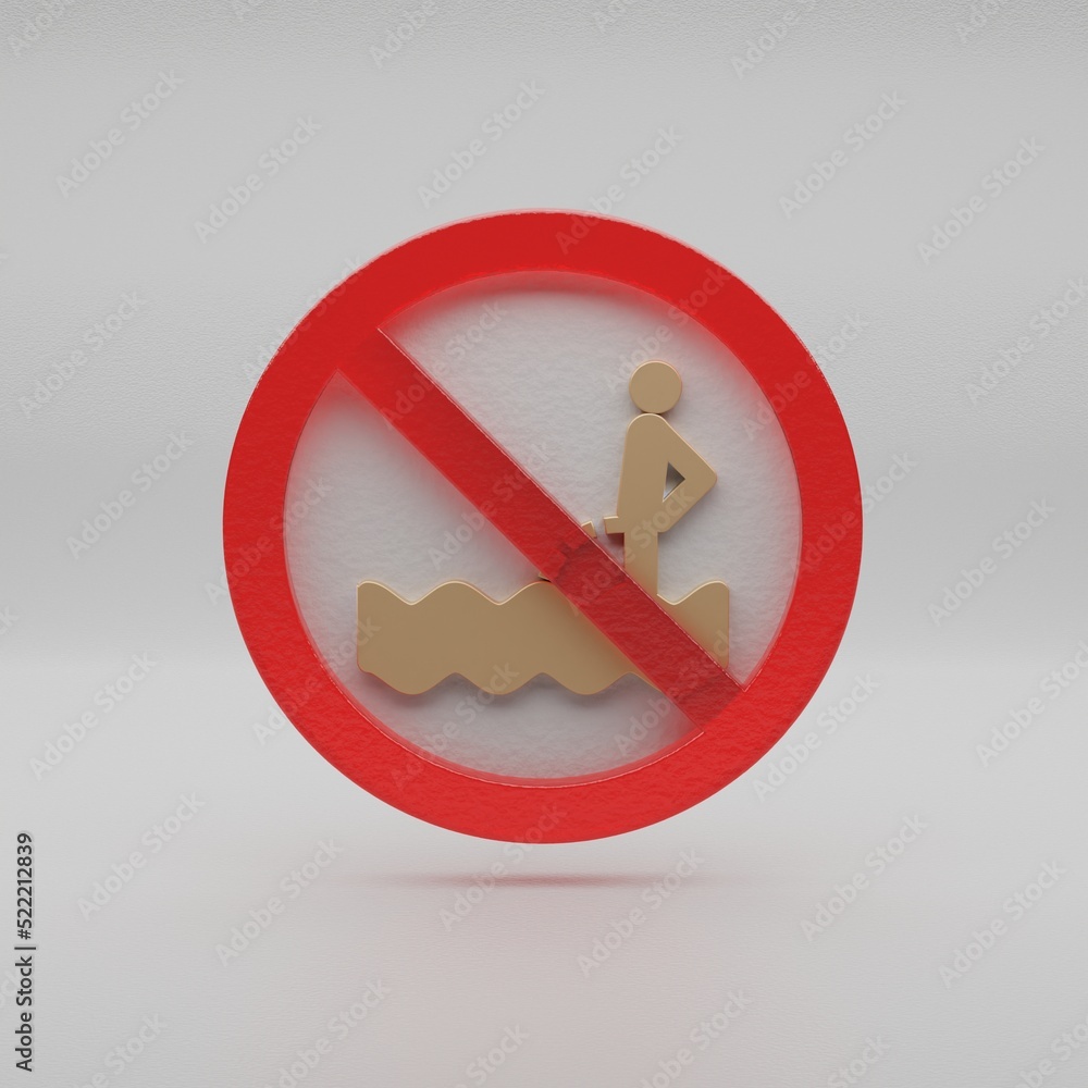 Beautiful abstract illustration Forbidden, prohibition, urinating ...