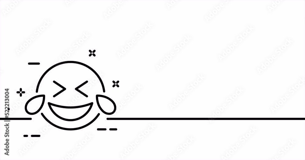 Emoticon. Laughter with tears, joy, fun, pleasantry, happiness, humor ...