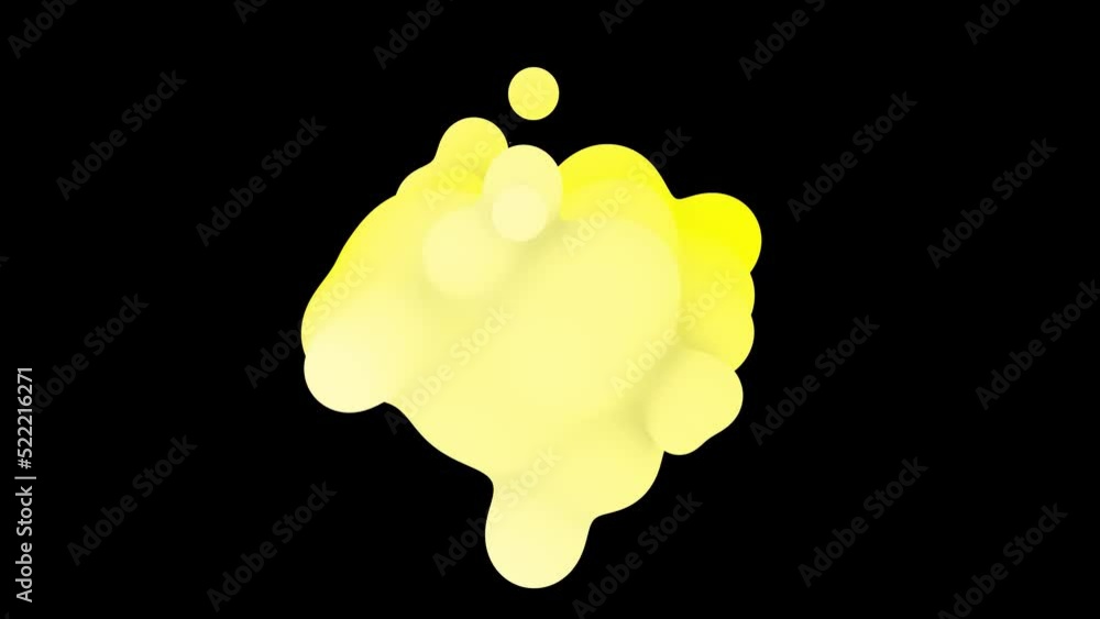 3D animation of Abstract smooth liquid shape. 4k seamless loop 3D ...