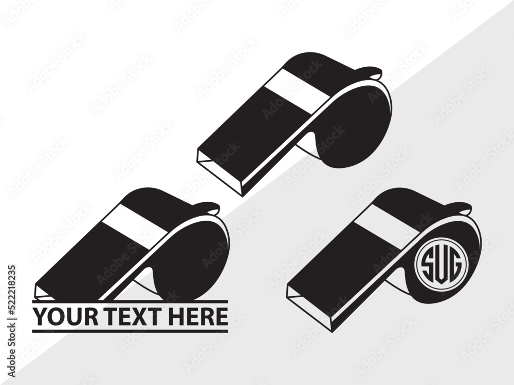 Whistle Monogram SVG | Sports Svg | Sports Whistle Svg | Coach Whistle ...