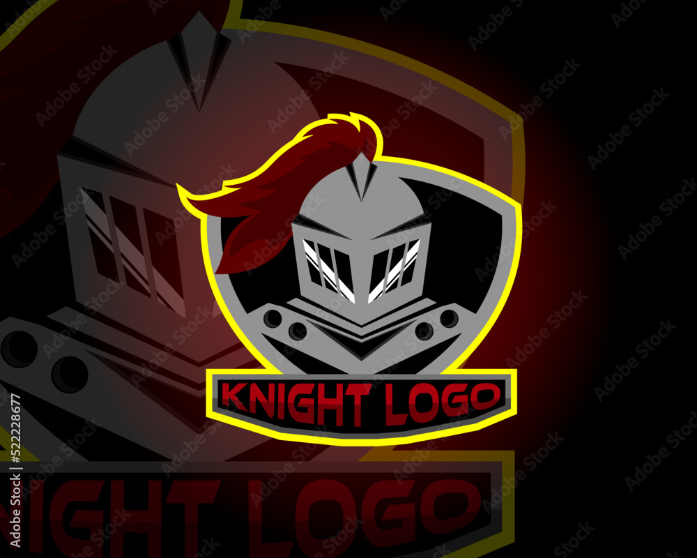 Vector graphic of knight logo, perfect for game store, game developer ...