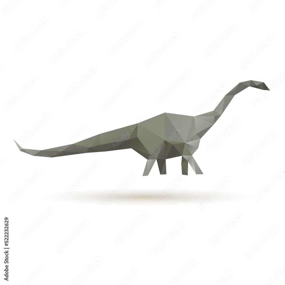 Dinosaur abstract isolated on a white backgrounds, vector illustration ...