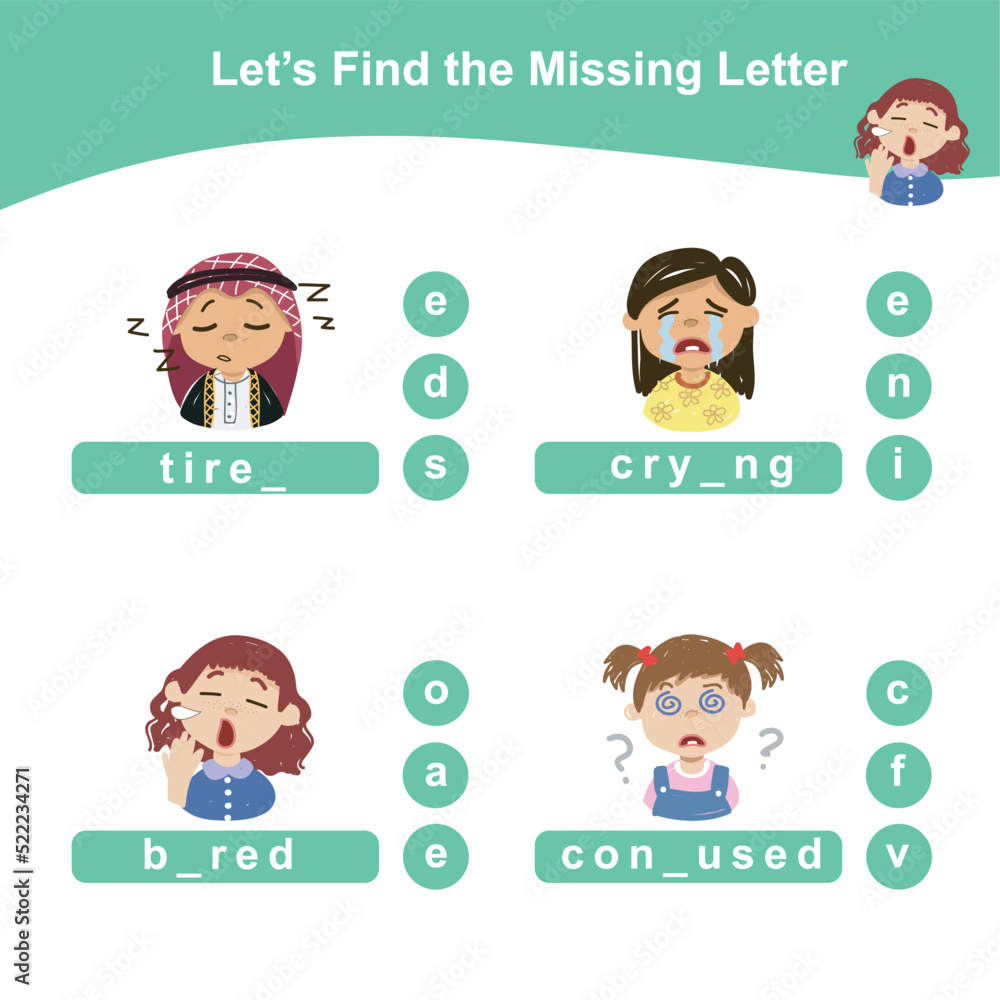 Find the missing letter worksheet. Educational spelling printable game ...