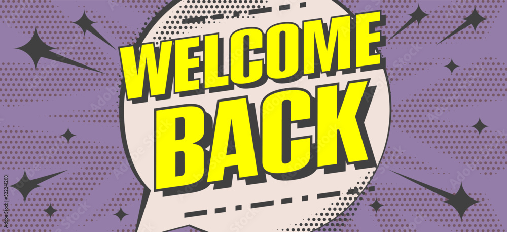 Welcome back creative business poster template Stock Vector | Adobe Stock