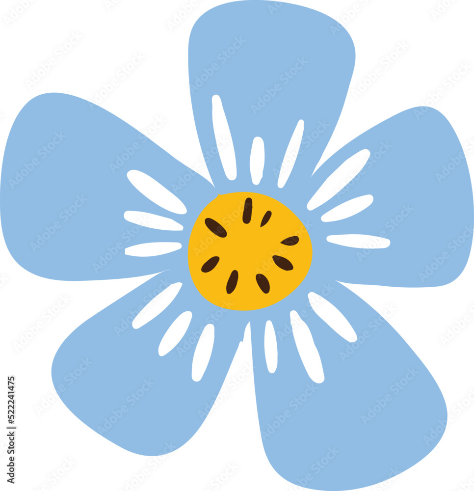 Blue Flower Vector illustration. image or clip art. Stock Vector ...
