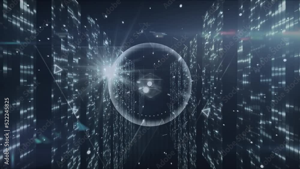 Animation of moving shapes over light spots Stock Video | Adobe Stock