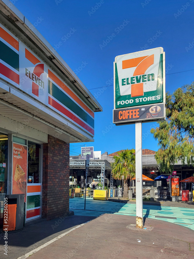 Melbourne, Australia: July 16, 2022: 7-Eleven convenience store in a ...