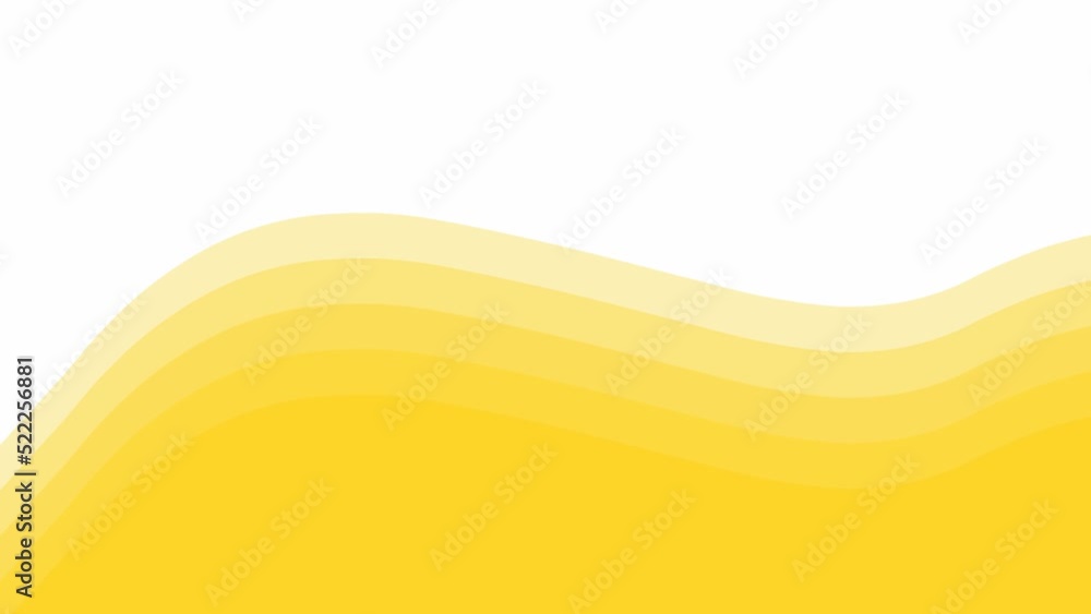 Animated yellow spot background. Looped video. Decorative wave ...