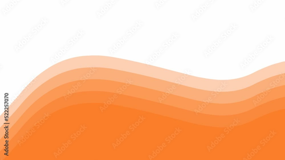 Animated orange spot background. Looped video. Decorative wave ...