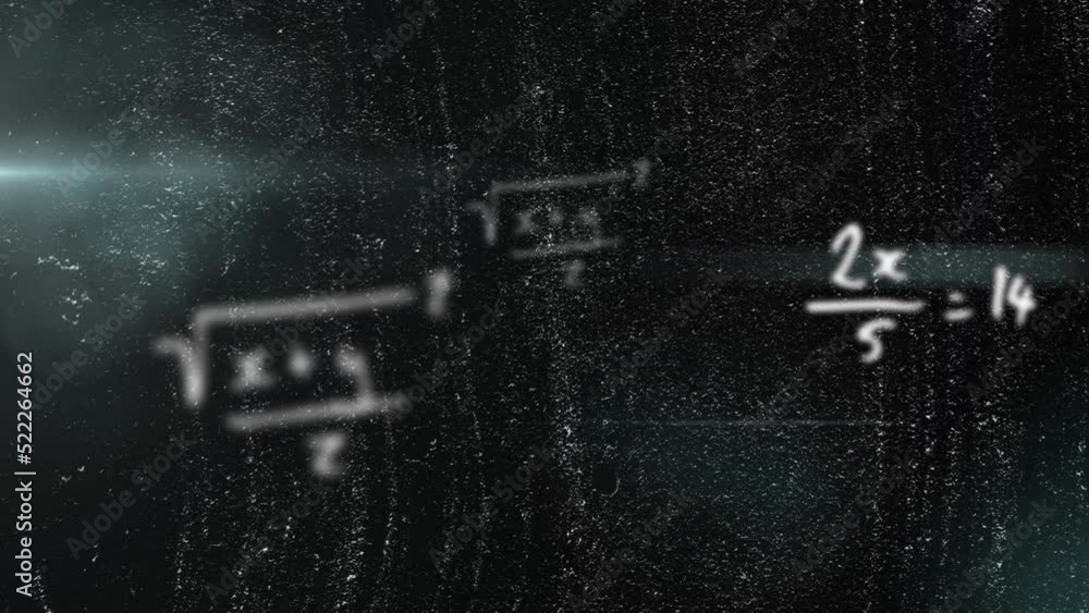 Animation of mathematical equations over shapes Stock Video | Adobe Stock