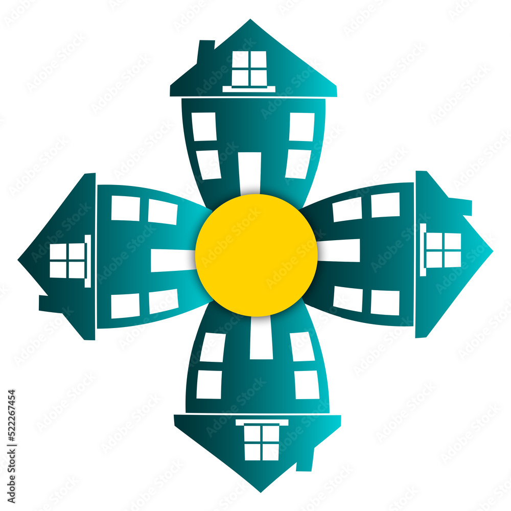 Vector Buildings Clipart Stock Illustration | Adobe Stock