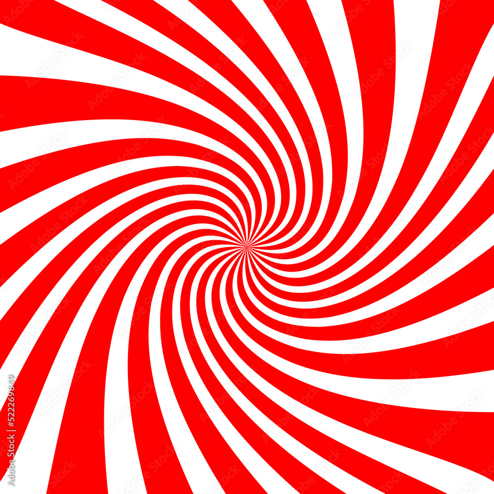 Abstract starburst red background. Radial lines in curve. Vector cool ...