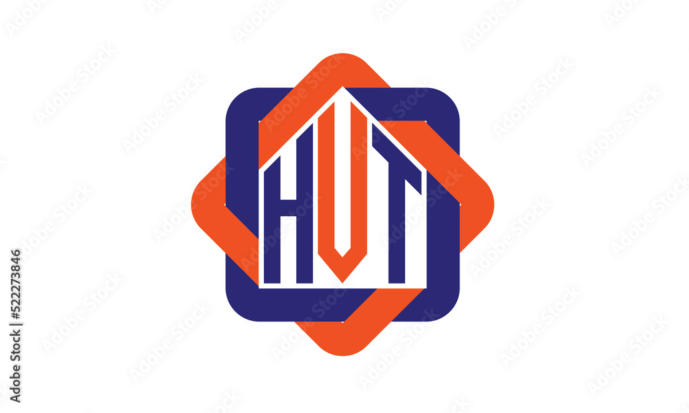 HVT three letter real estate logo with home icon logo design vector ...