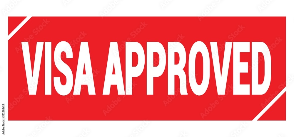 VISA APPROVED text written on red stamp sign. Stock Illustration ...