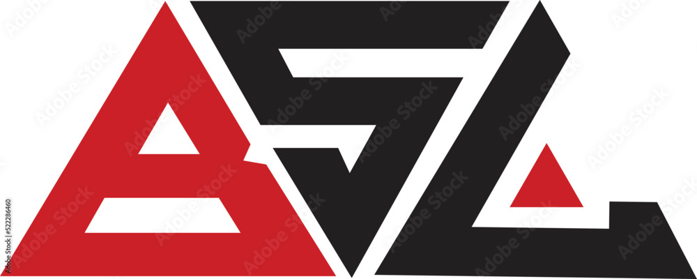 BSL triangle letter logo design with triangle shape. BSL triangle logo ...