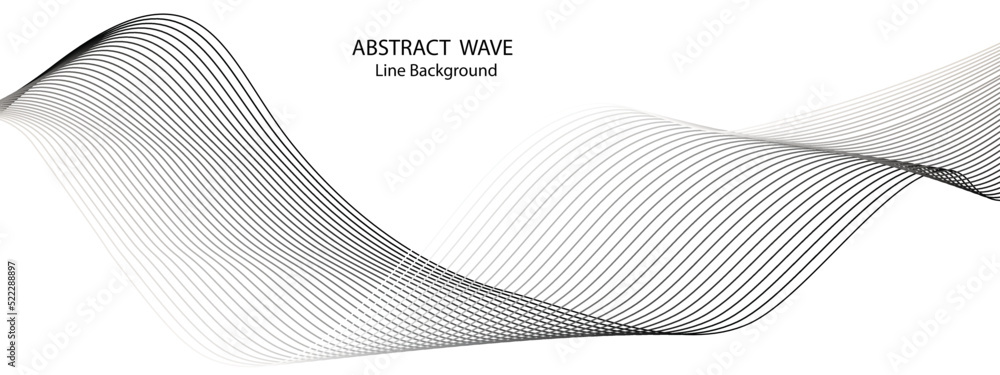 Abstract wavy gray stream element for design on a white background ...