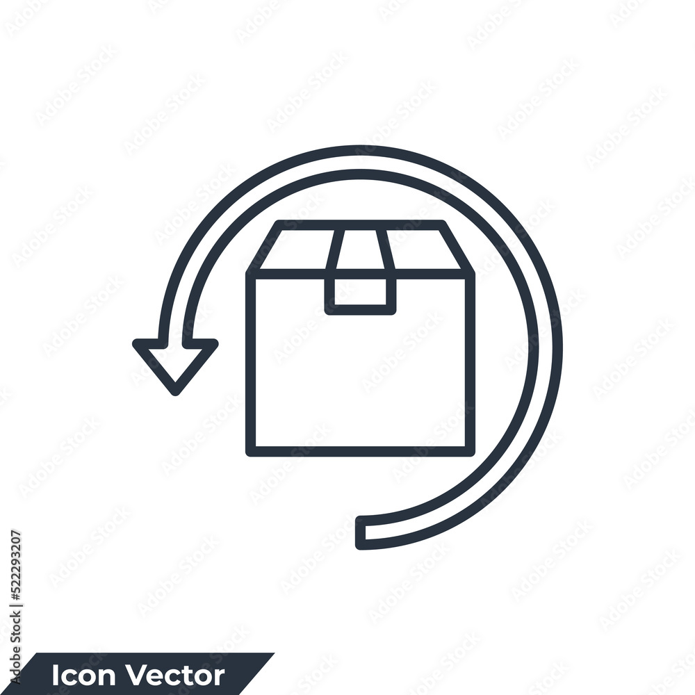 return icon logo vector illustration. Order Delivery and Reverse ...